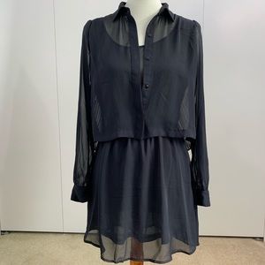 Double Zero | Dresses | Double Zero S Black Sheer Layer Dress | Poshmark